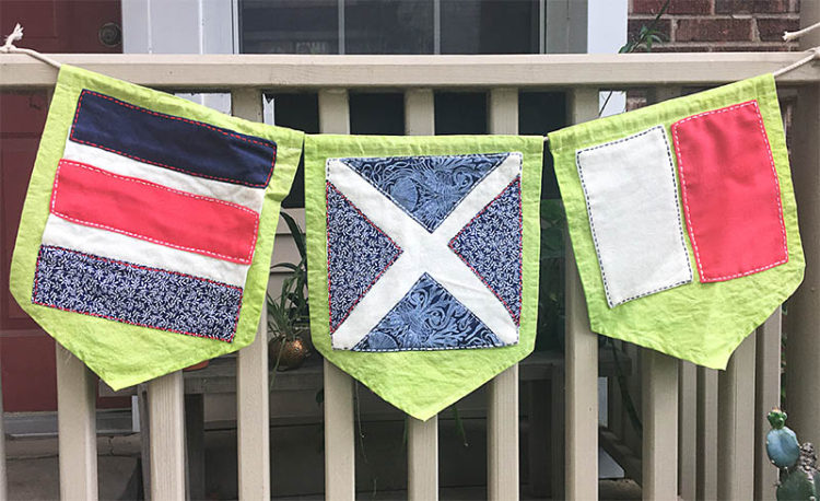 Tutorial - Nautical Alphabet Initial Flag Banners - Carolyn Hasenfratz ...